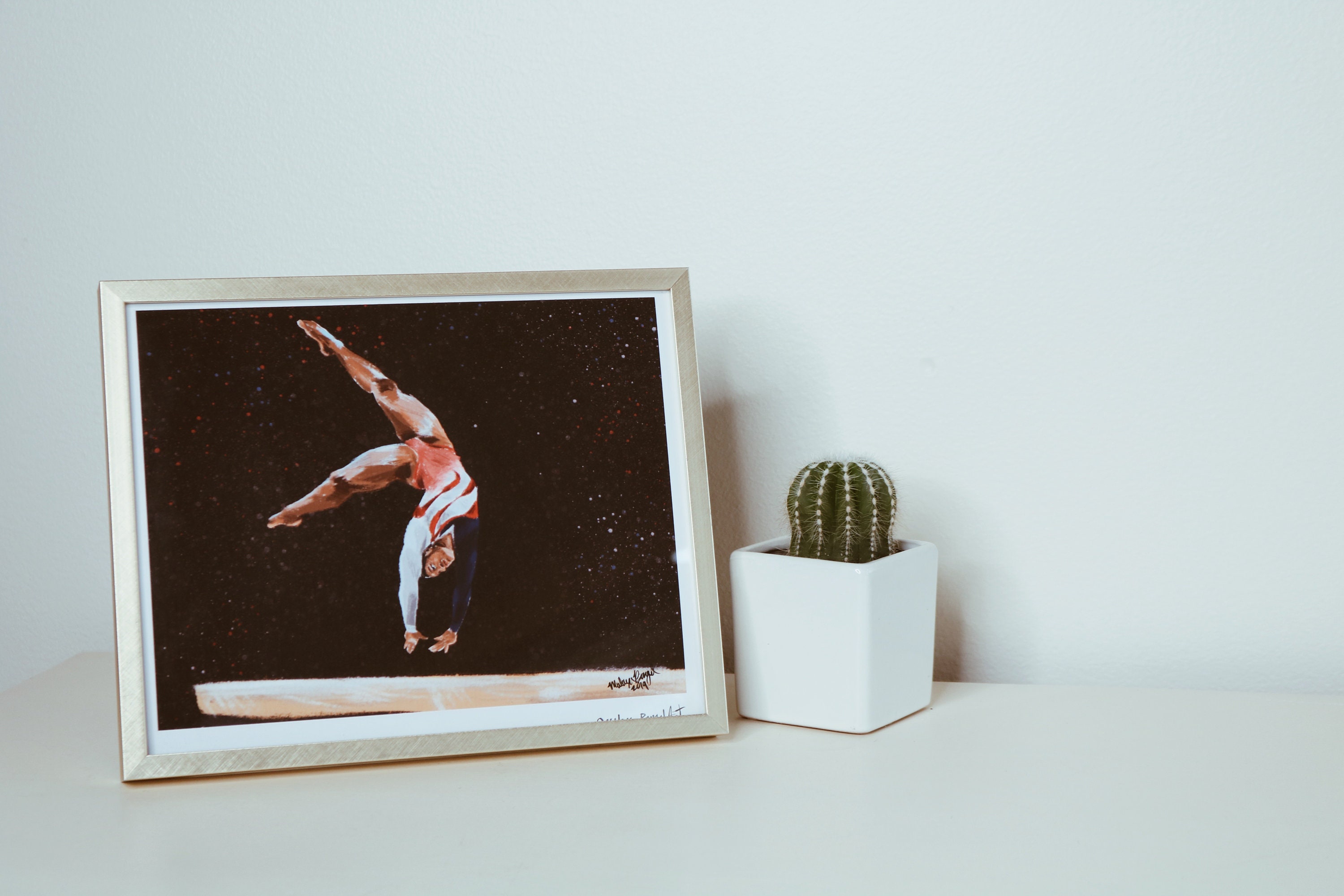 Simone Biles Art Print Black History Month Day 17 - Etsy