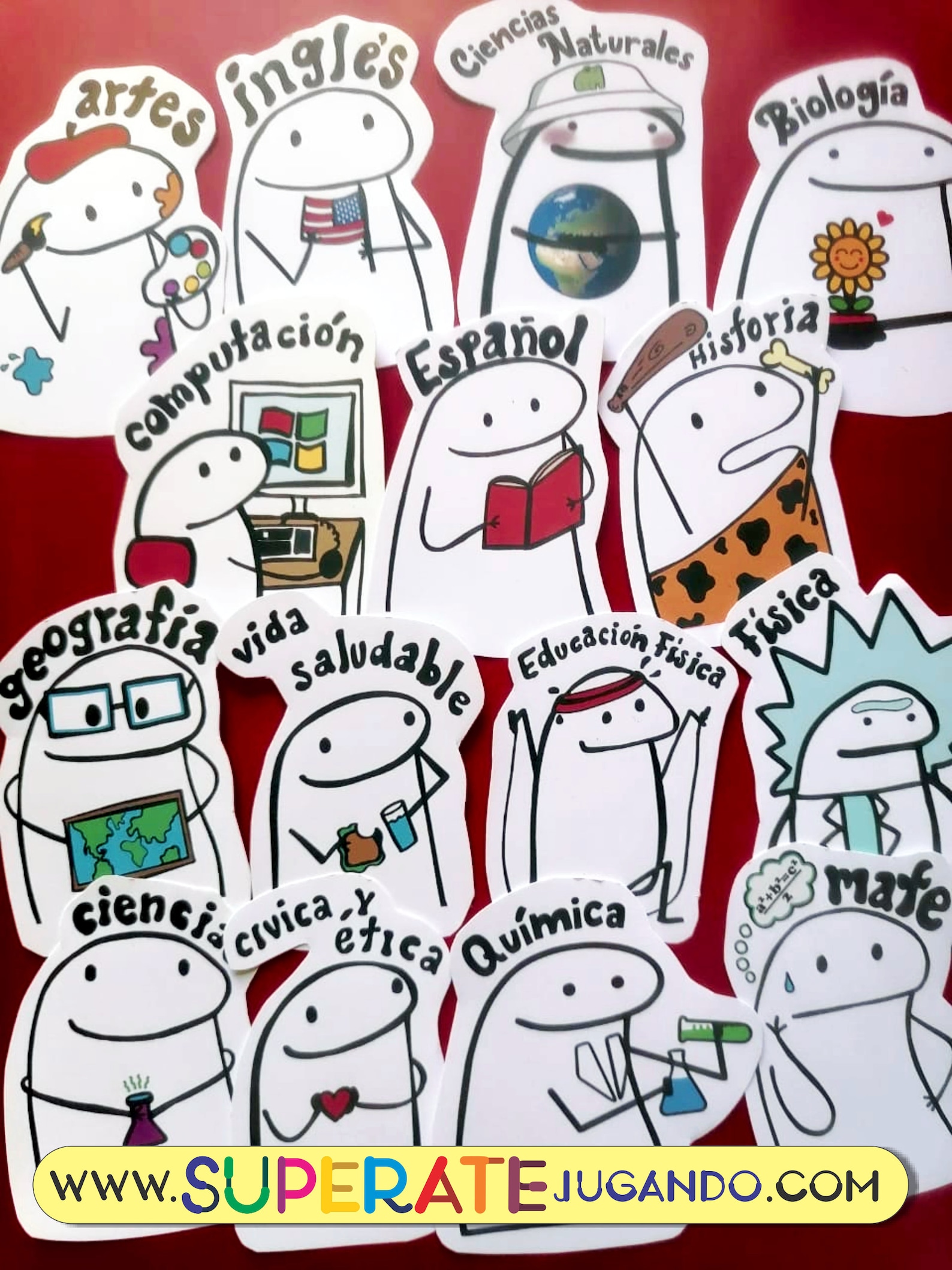 Etiquetas Flork Materias Cuadernos, Formato PNG, Archivos para imprimir ...