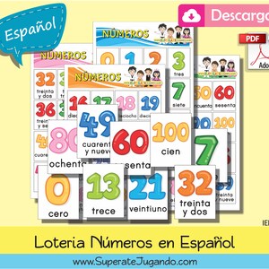 Spanish Numbers Bingo to Print / Lotería Números En Español Para ...