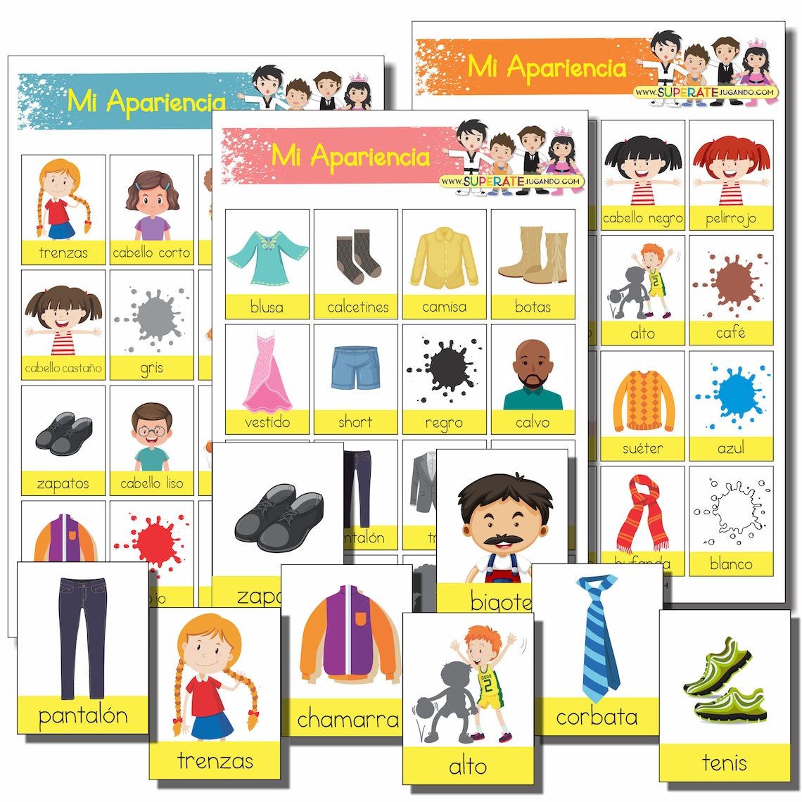 SPANISH My Appearance Bingo Printable / Loteria Mi Apariencia En ...