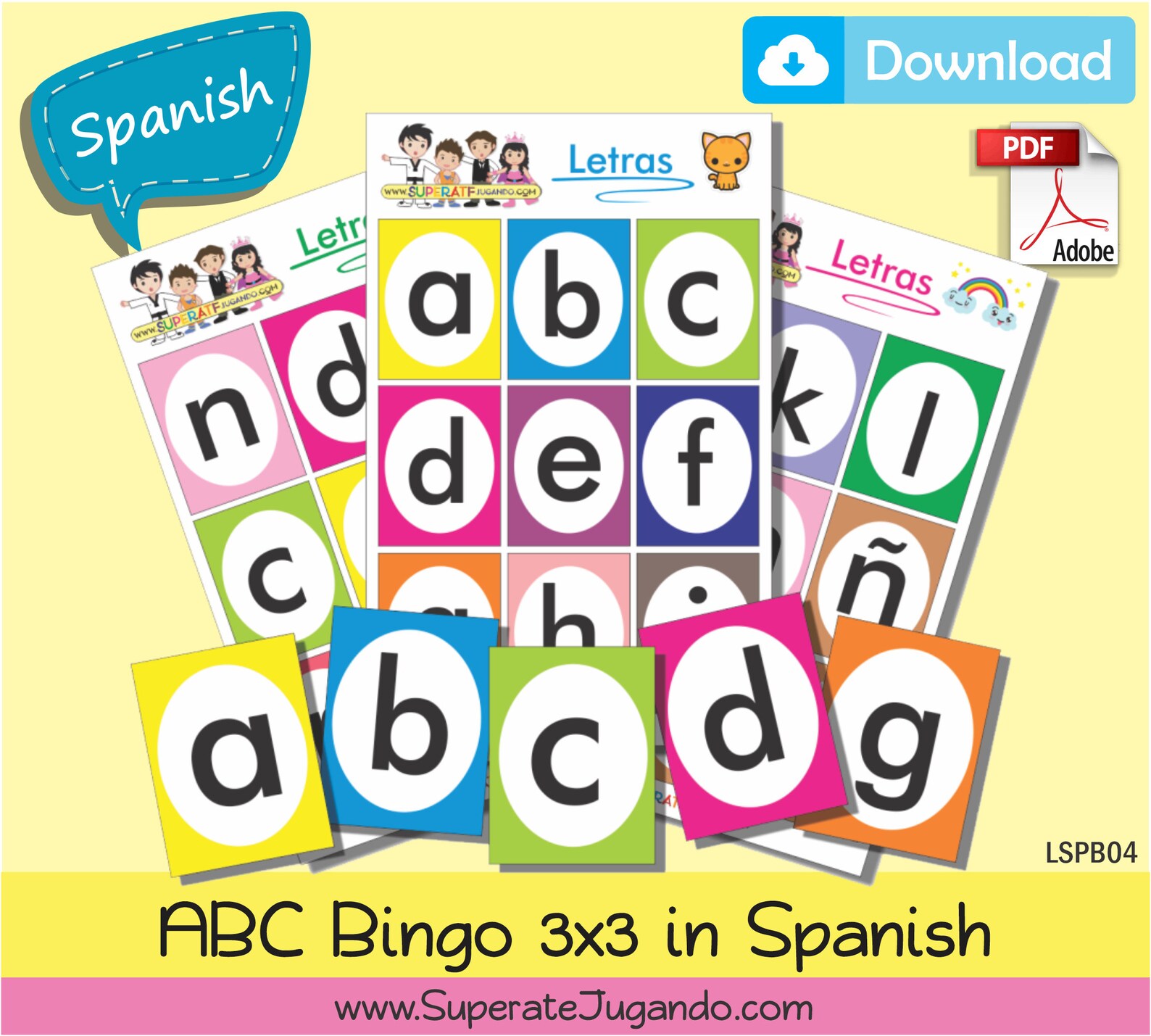 SPANISH Printable Alphabet Bingo / Loteria Abecedario En - Etsy Canada