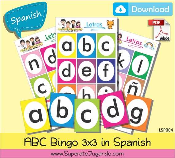 SPANISH Printable Alphabet Bingo / Loteria Abecedario En ESPAÑOL
