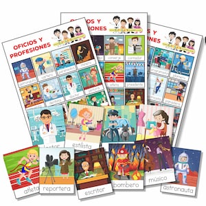 Lotería Oficios y Profesiones en ESPAÑOL para imprimir - juego para ...