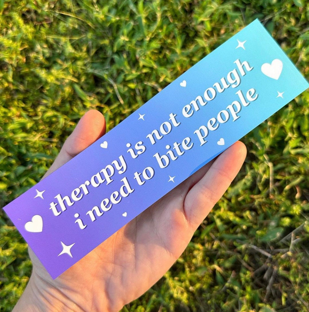 Therapy is Not Enough I Need to Bite People Car Magnet - Etsy