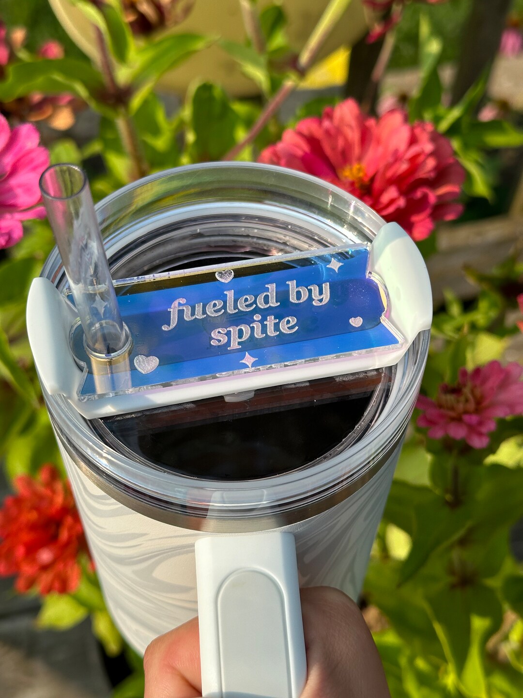 Iridescent Fueled by Spite Tumbler Topper 40 Oz Size (fits New 2.0 Cups ...