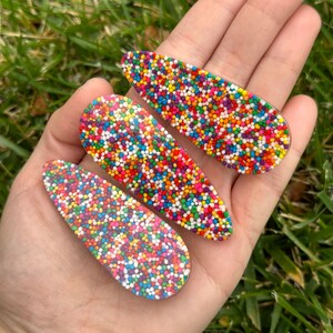 Individual Sprinkles Rounded Resin Hair Clip - Etsy
