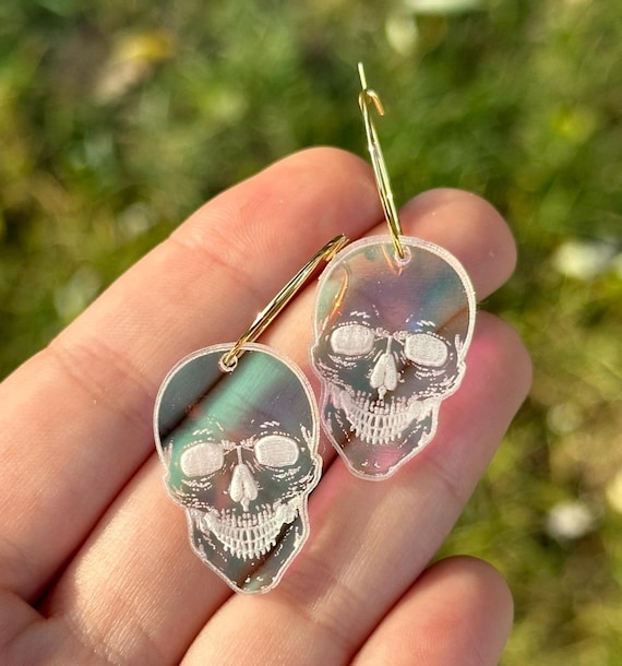 Hoop skull earrings store