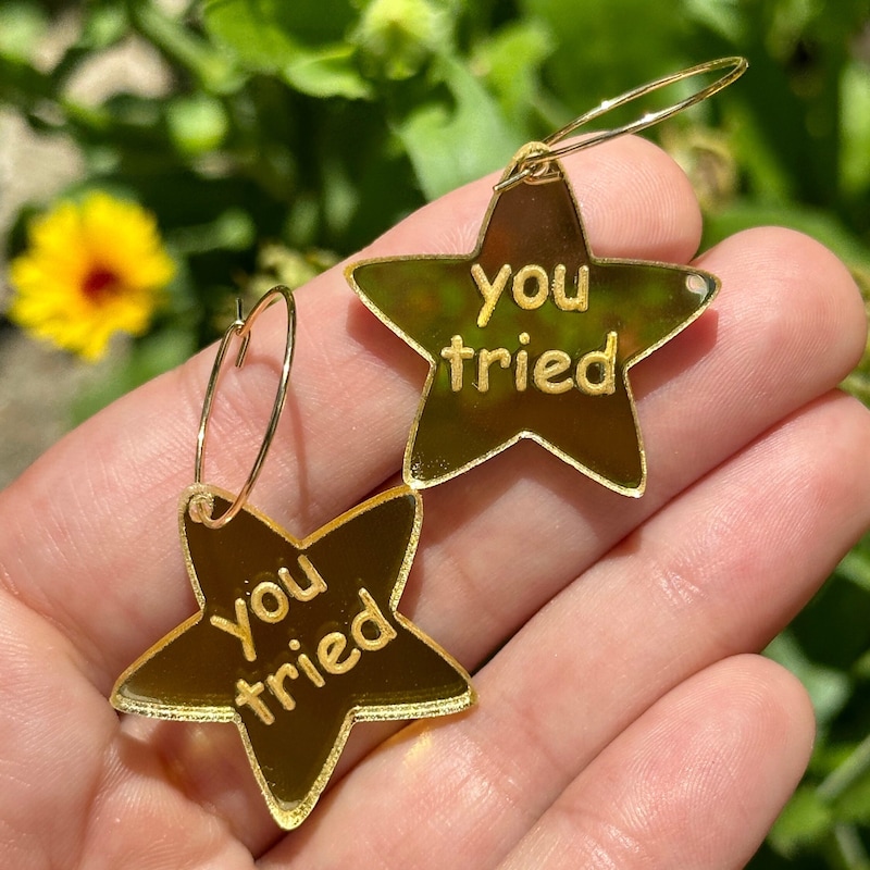 You Tried Star Sticker - Etsy