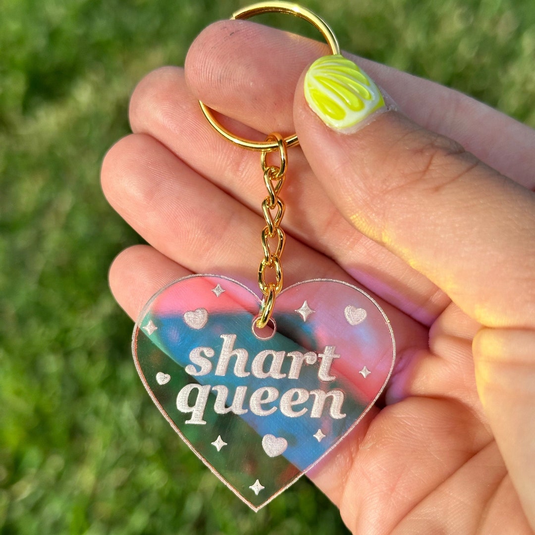 Shart Queen Iridescent Acrylic Keychain - Etsy