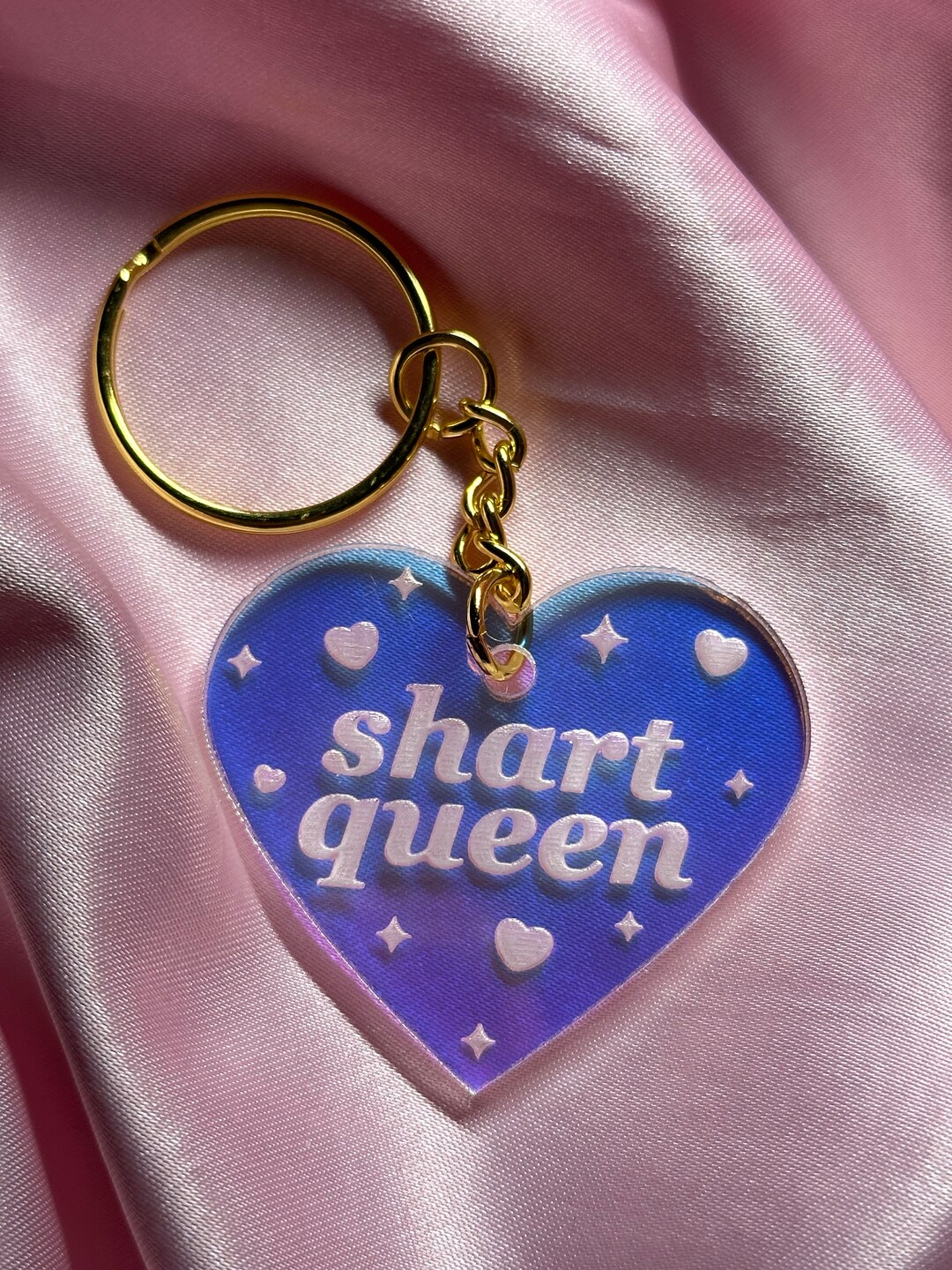 Shart Queen Iridescent Acrylic Keychain - Etsy