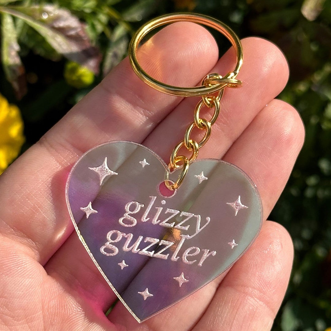 Glizzy Guzzler Iridescent Acrylic Keychain - Etsy
