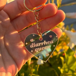 Diarrhea Queen Iridescent Acrylic Keychain - Etsy