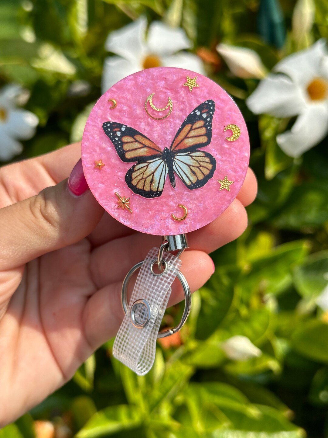 Heavy Duty Metal Celestial Butterfly Badge Reel - Etsy