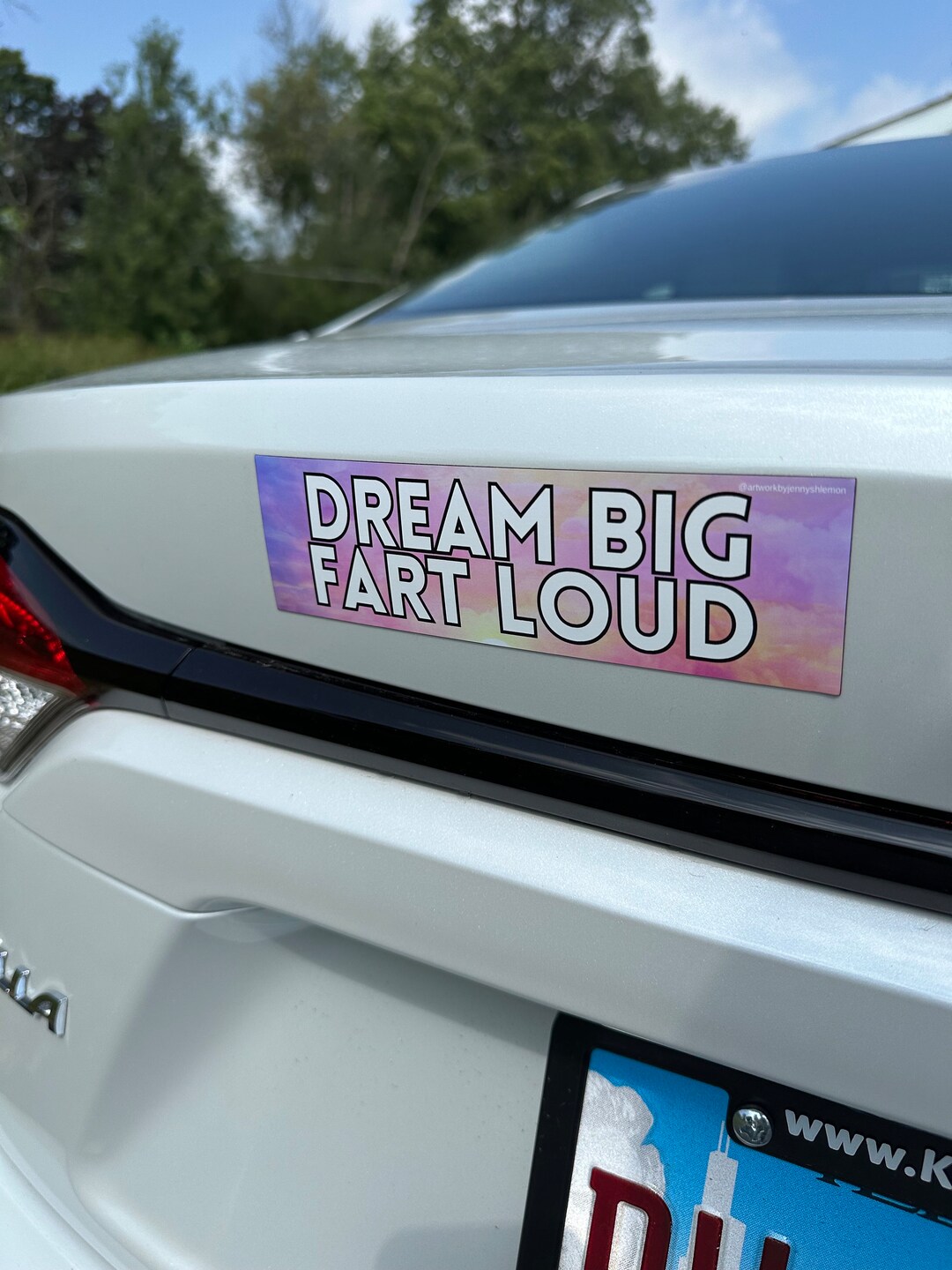 Dream Big Fart Loud Car Magnet: 7 X 2 Inches - Etsy
