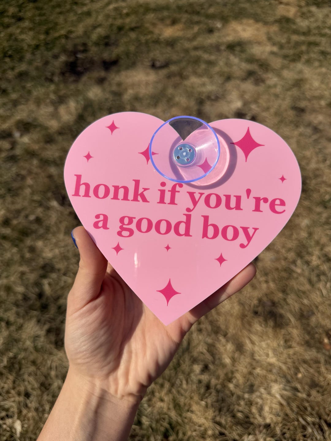 Acrylic Car Sign: Honk If You're A Good Boy – Heart Shape - Etsy