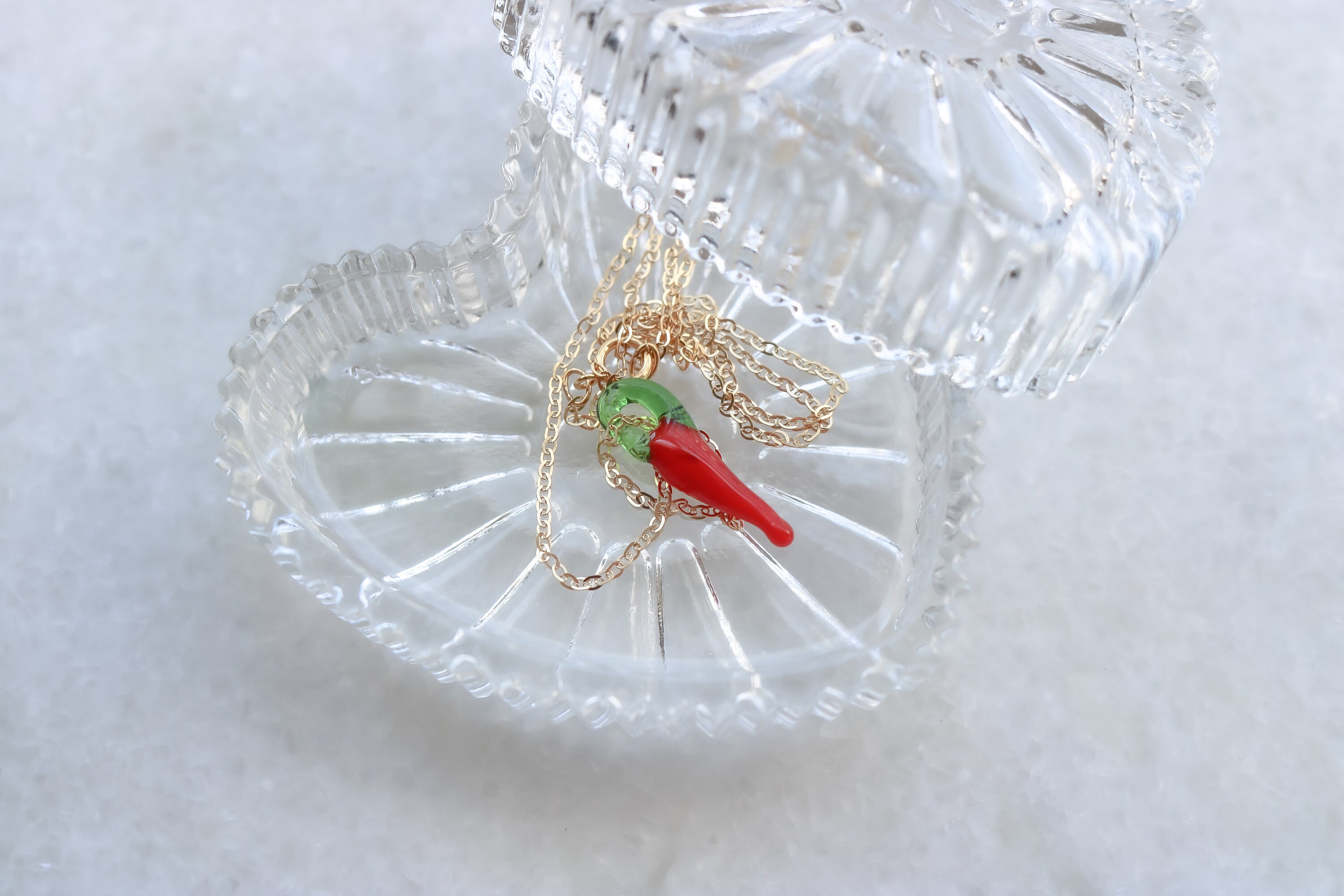 Chilli Pepper Pendant Necklace 14k Gold Filled Chain | Etsy