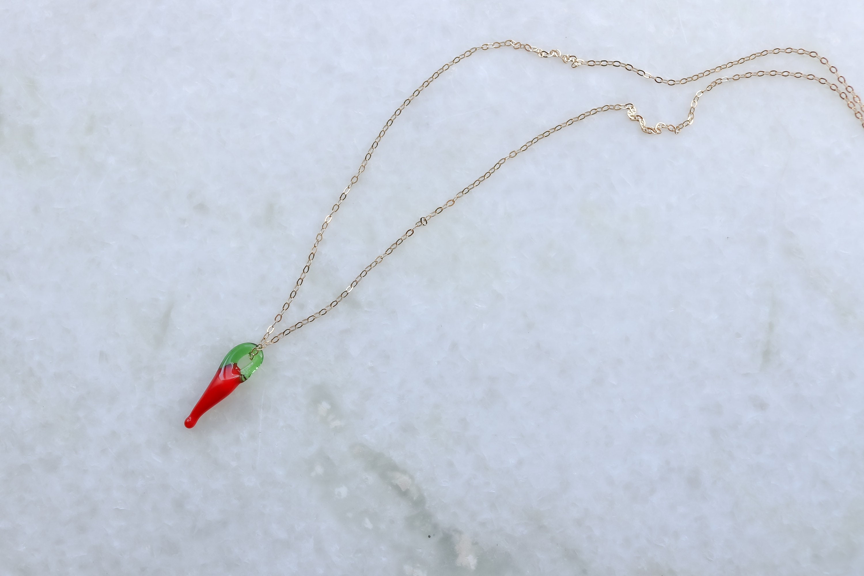 Chilli Pepper Pendant Necklace 14k Gold Filled Chain - Etsy Canada