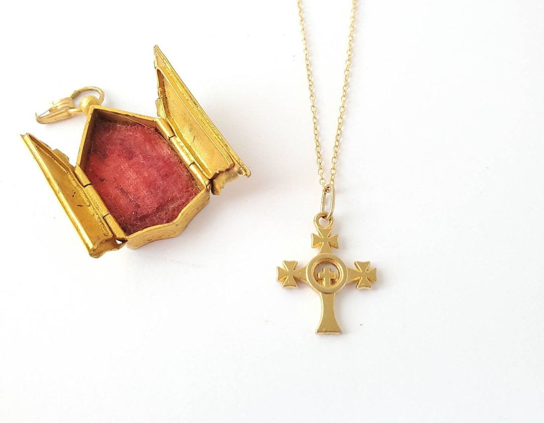 Vintage Cross With Miniature Cross Detailing ... - Etsy