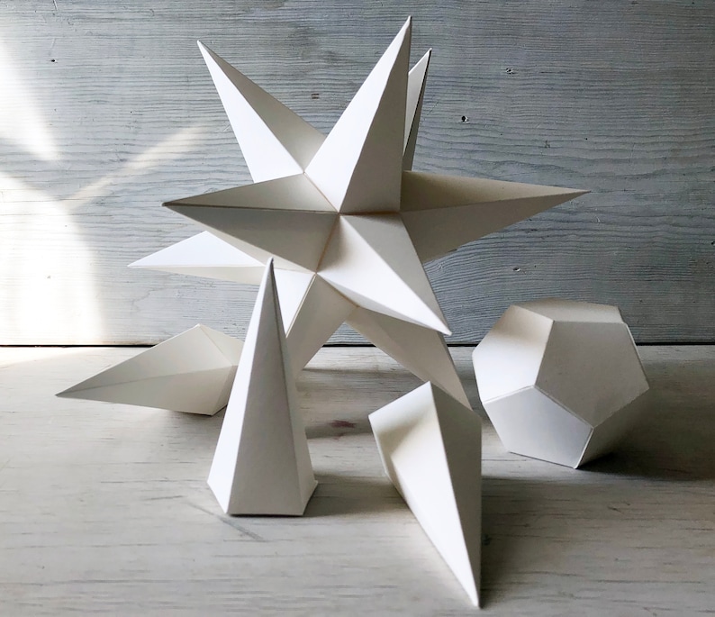 Stellated Dodecahedron Ver 5.1 SVG Digital Template - Etsy UK