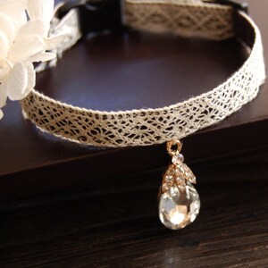 Beautiful Lace Cat Collar.small Dog Collar.gift for Cat.cat Wedding ...