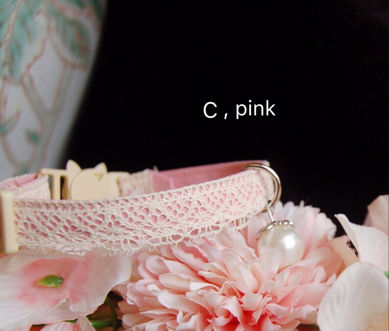 Cute lace cat collarpearl Cat collar Puppy collarlace small | Etsy