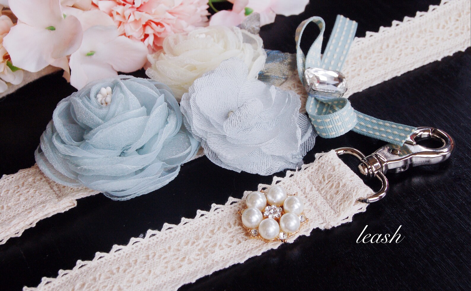 Beautiful Lace Dog Collar,flower Dog Collar.wedding Lace Dog Collar,dog ...
