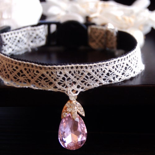 Cute Lace Cat Collar.small Dog Collar.gift for Cat.cat Wedding - Etsy