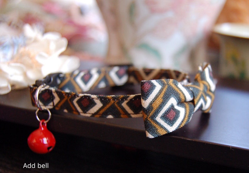 Cat collarModern bow tie cat collar.Small dog collar.pet | Etsy