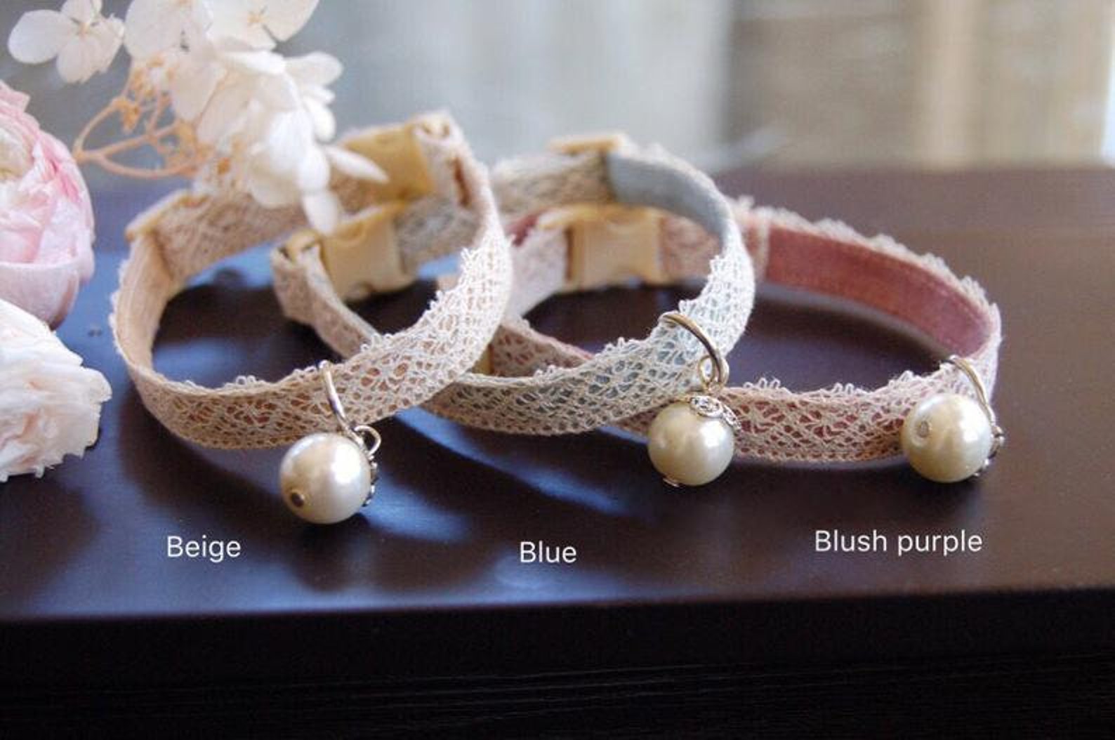 Cute Lace Cat Collarpearl Cat Collar Puppy Collarlace Small | Etsy