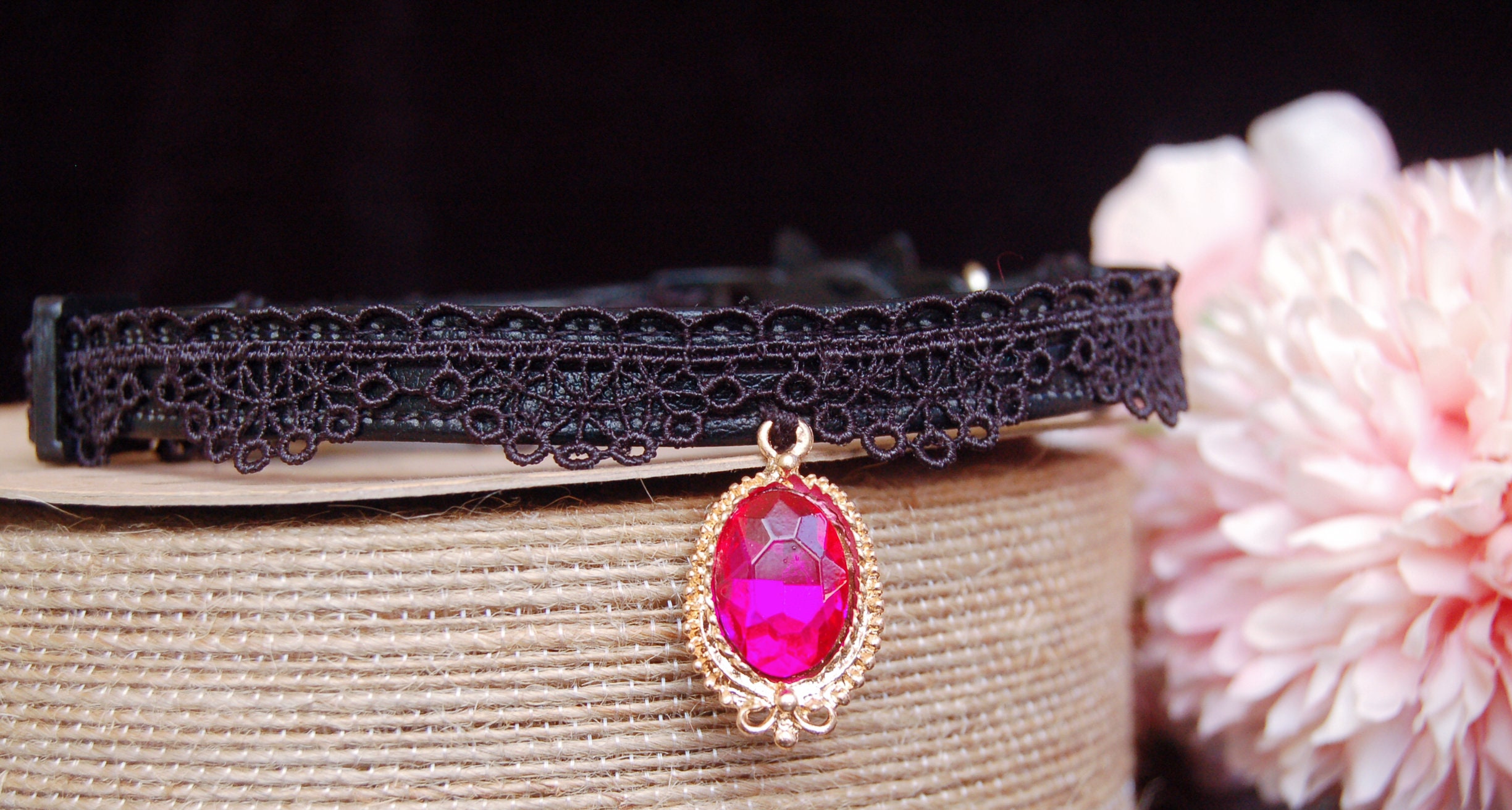 Beautiful Black Lace Cat Collar.small Dog Collar.cat Gift.hot | Etsy