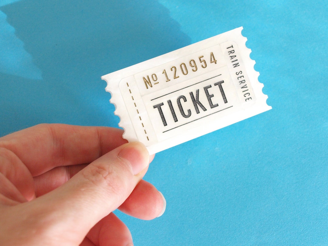 Vintage Style Train Ticket Brooch in Laser Cut Acrylic - Etsy
