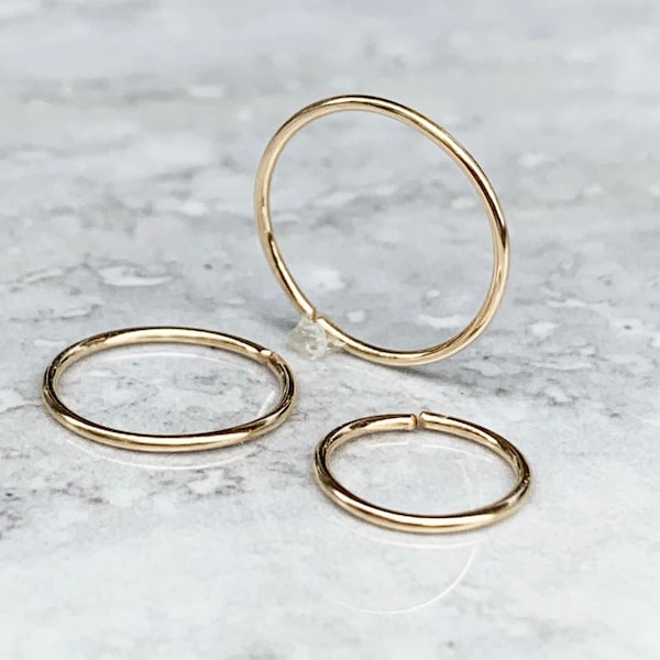 Gold Hoop Anti Tragus Earring - Etsy