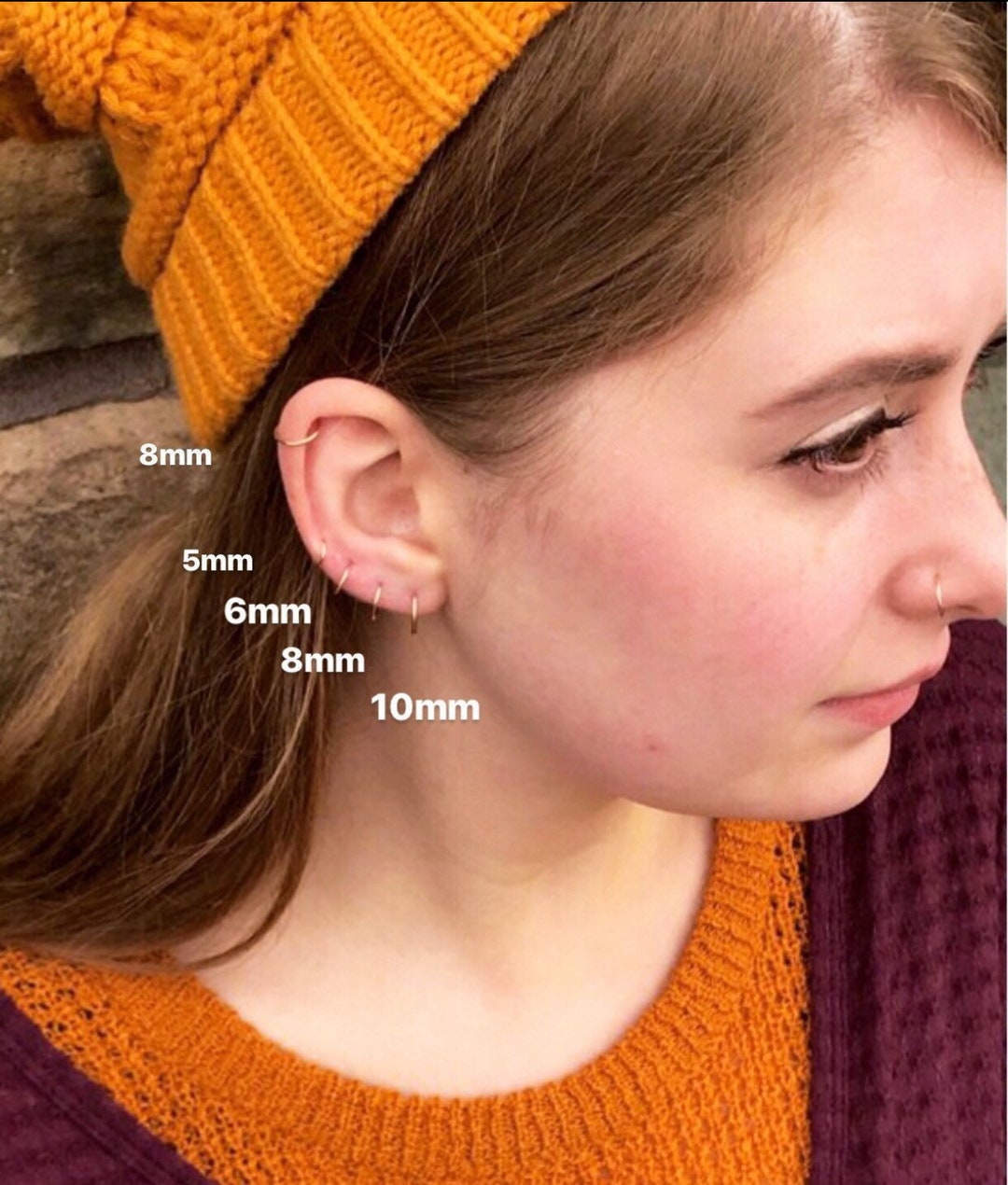 Gold sleeper nose ring store