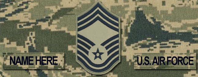 US Air Force (USAF) Senior NCO Ranks Msgt-cmsgt (E7-E9) Customized Name ...