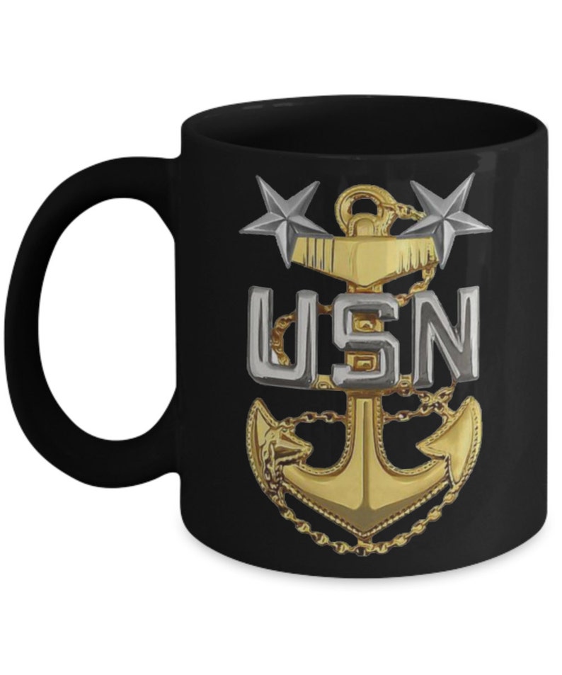 US Navy Master Chief Petty Officer (MCPO) Coffee Mug - Gift for Veteran ...