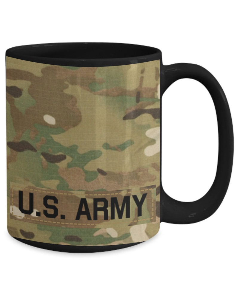 US Army Personalized Enlisted Mug; All Ranks, E1-E9 - Customize With ...