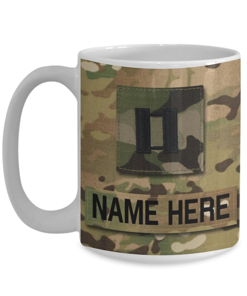 US Army Personalized Officer Mug; All Ranks, Cw1-maj Gen; Customize W ...