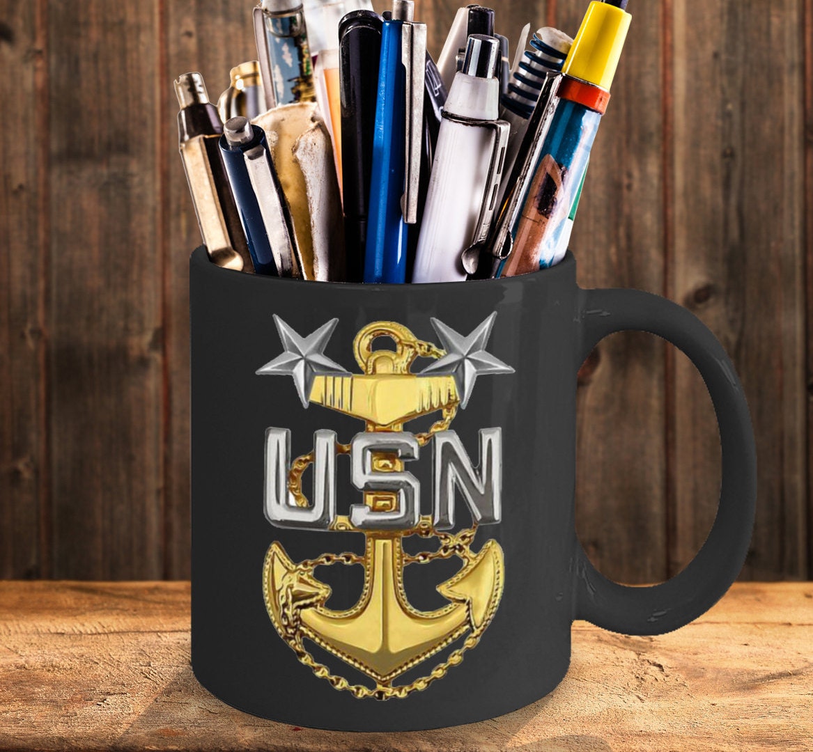 US Navy Master Chief Petty Officer (MCPO) Coffee Mug - Gift for Veteran ...