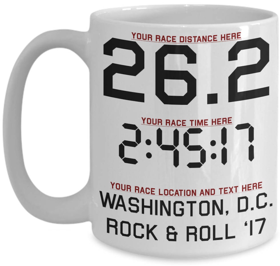Race Coffee Mug - Personalized With Your Distance, Time, and Location ...