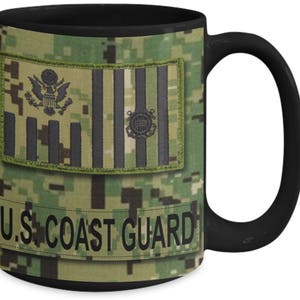 US Coast Guard Coffee Mug - Personalized With All USCG Ranks, Customize ...