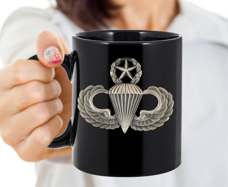Military Coffee Mug – Airborne Jump Wings - Gift for Soldier, Airman ...