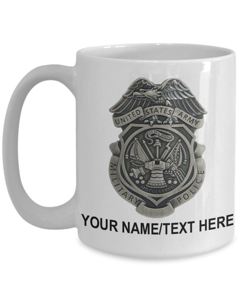 Military Police - MP Coffee Mug, 15 Ounce Cup - Personalized Text ...