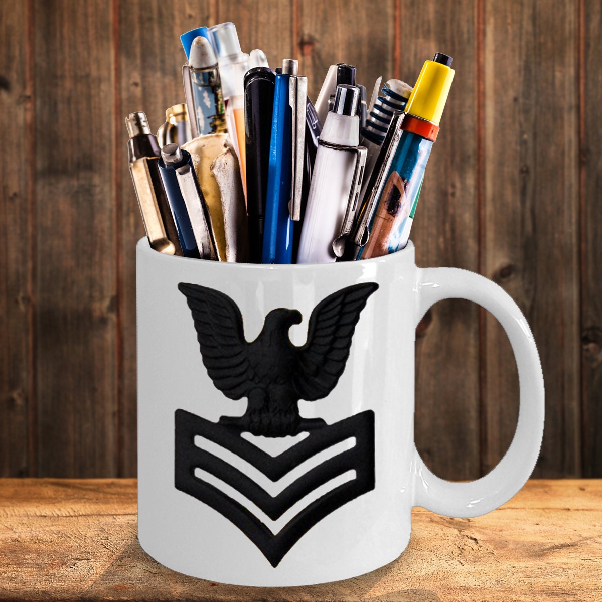 US Navy Petty Officer First Class (PO1) Coffee Mug - Gift for Veteran ...