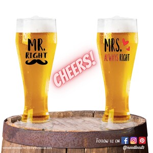 Mr. Right Mrs. Always Right Vinyl Decal Set, Humorous Wedding Gift - Etsy