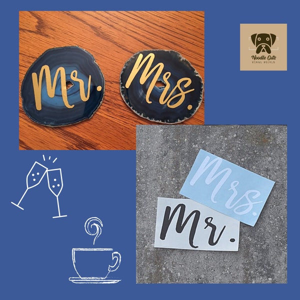 Mr and Mrs Decal - Etsy