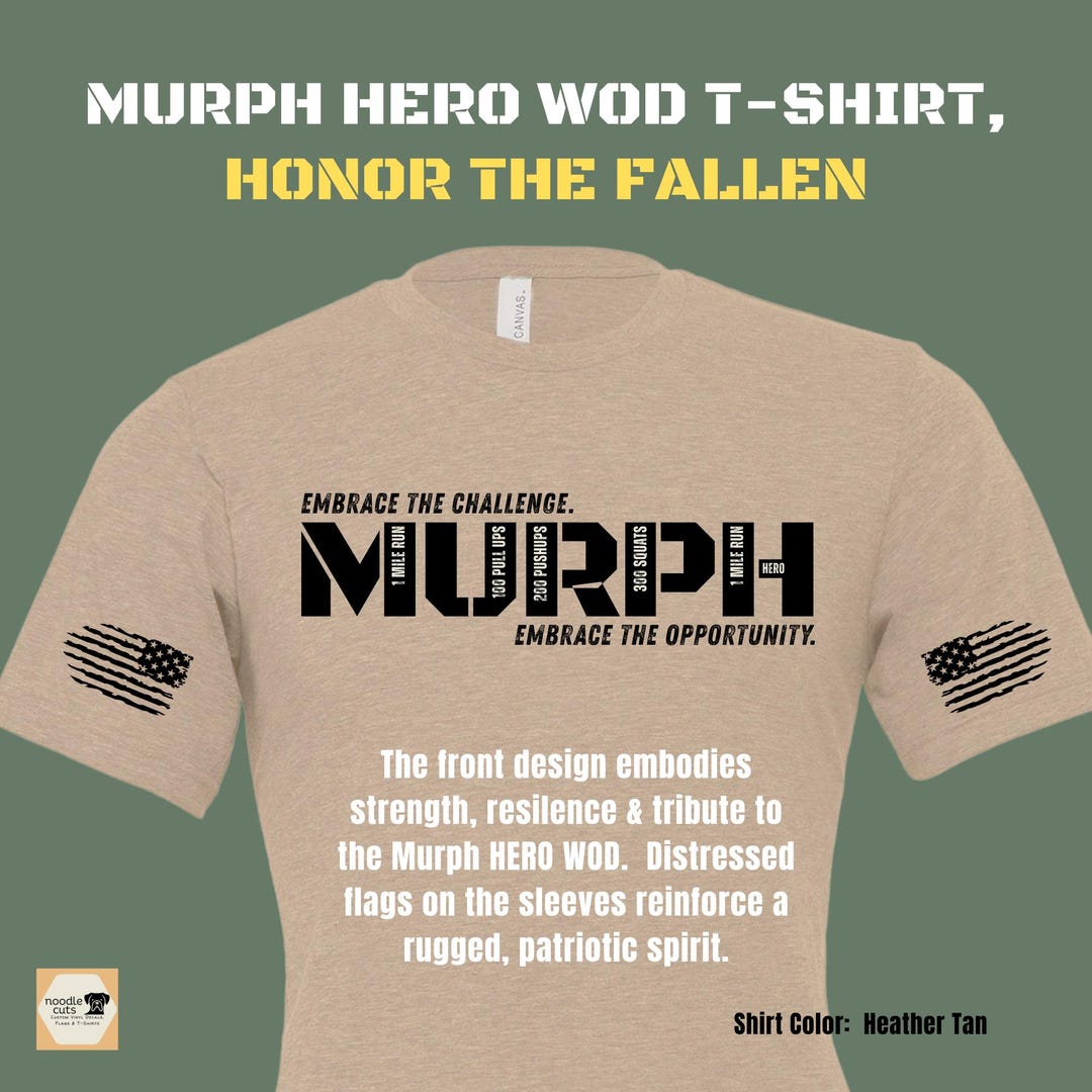 Murph 2026 Hero WOD T-shirt – Distressed Flag, Crossfit Apparel Gear ...