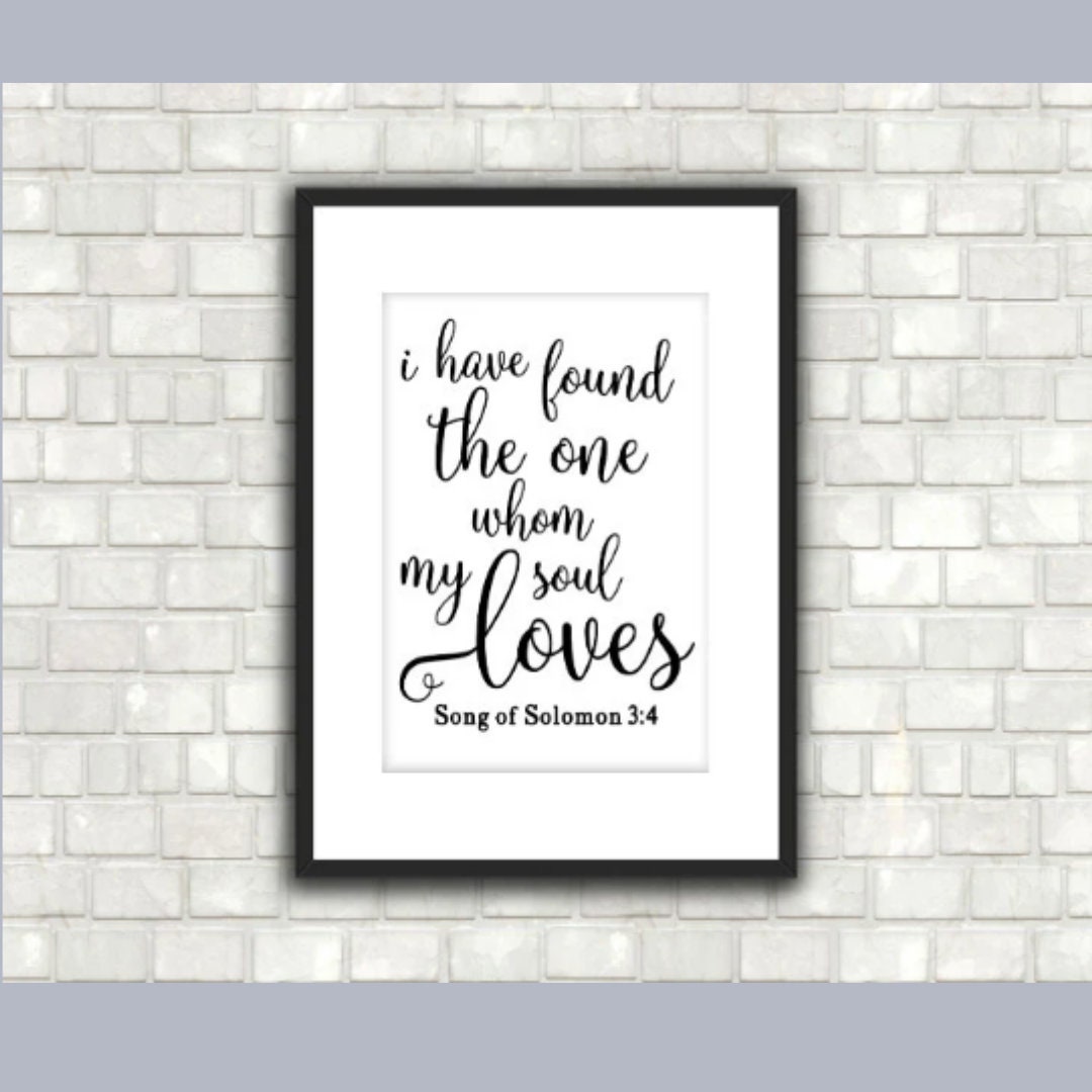Song of Solomon Wall Decal, Wedding Gift, Bible Verse Sign - Etsy