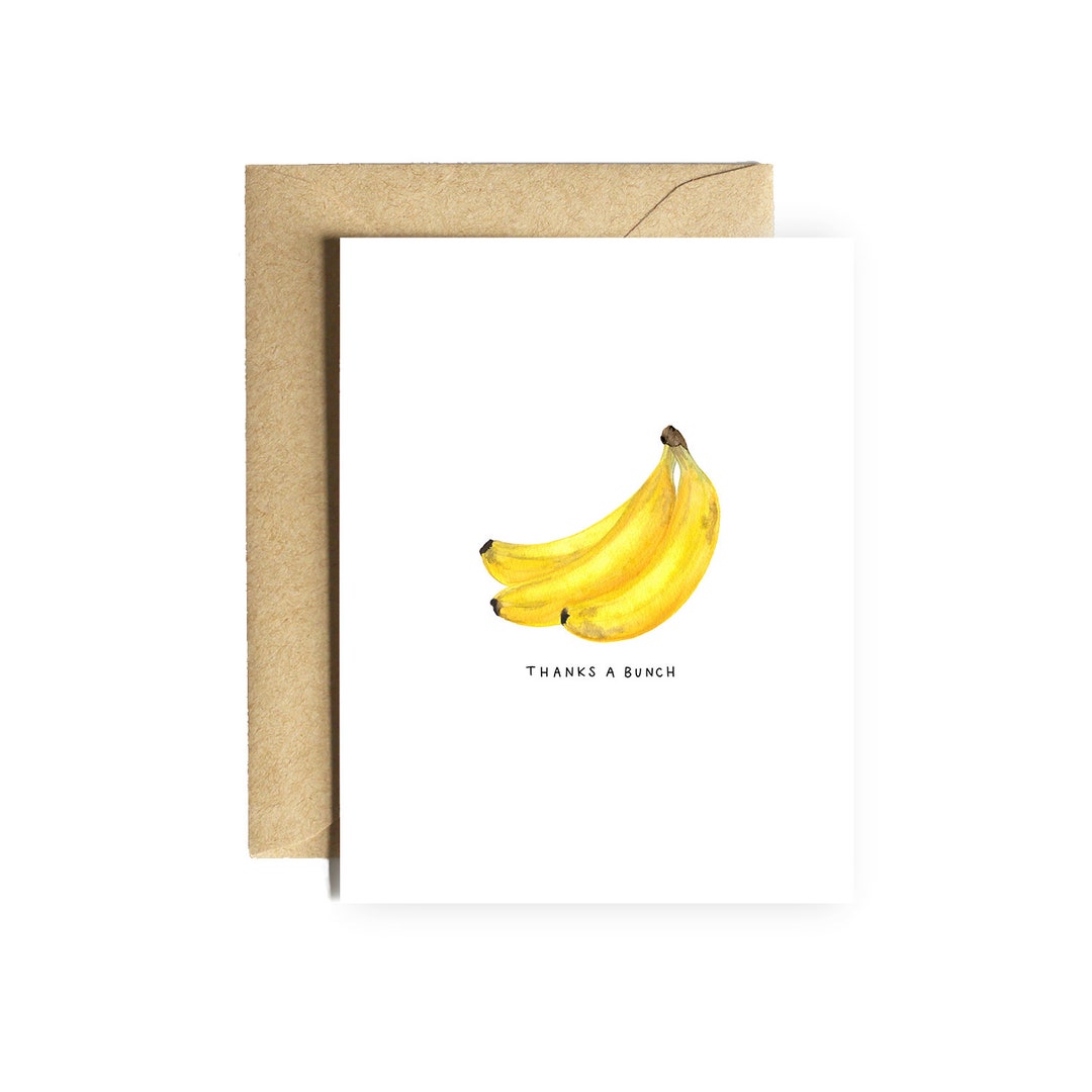 Thanks a Bunch Bananas Than You Card Fried Boss Employee Partner ...