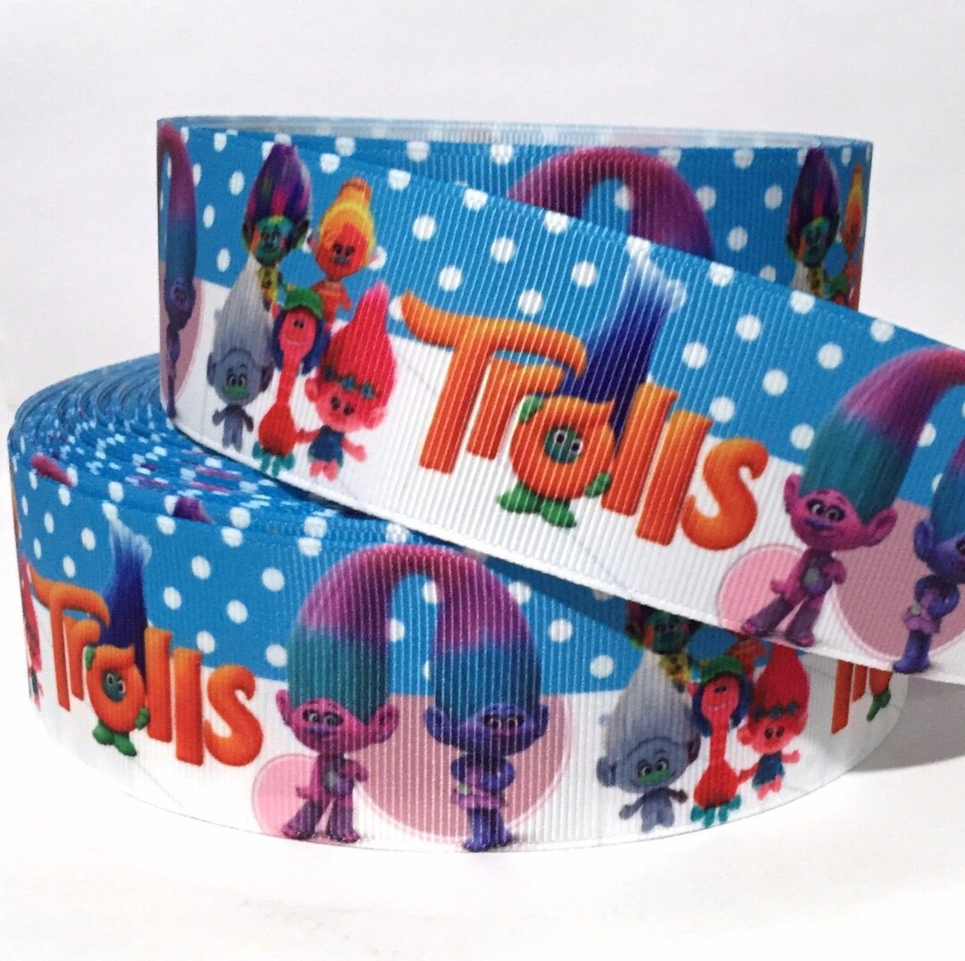 GROSGRAIN RIBBON 5/8", 7/8" , 1.5" Trolls - LT28 - Printed - Bulk ...
