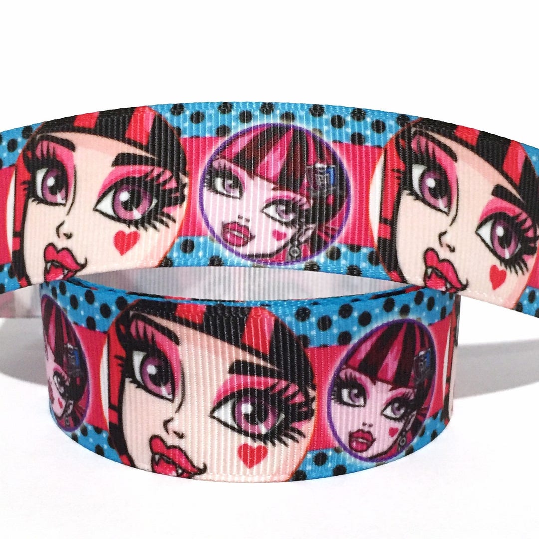 Grosgrain Ribbon 1" Monster High Girls M14 USA Seller Printed Halloween ...